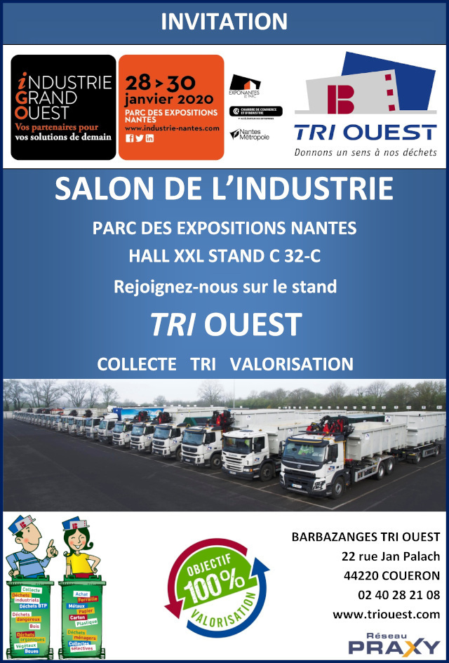 SALON INDUSTRIE TRI OUEST 28-30 JANVIER 2020